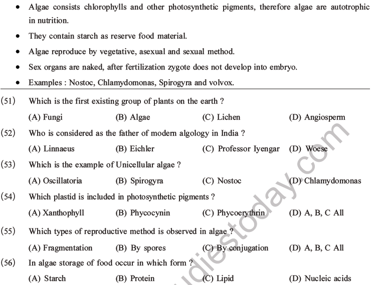 NEET Biology Classification Of Plant Kingdom MCQs Set A Multiple